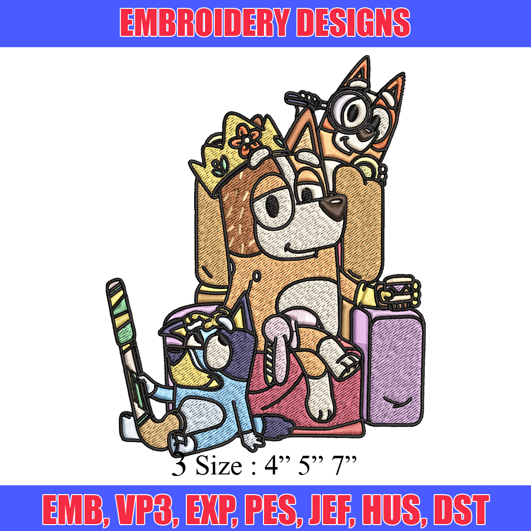 Mom bluey bingo Embroidery, Bluey cartoon Embroidery, Embroi - Inspire ...