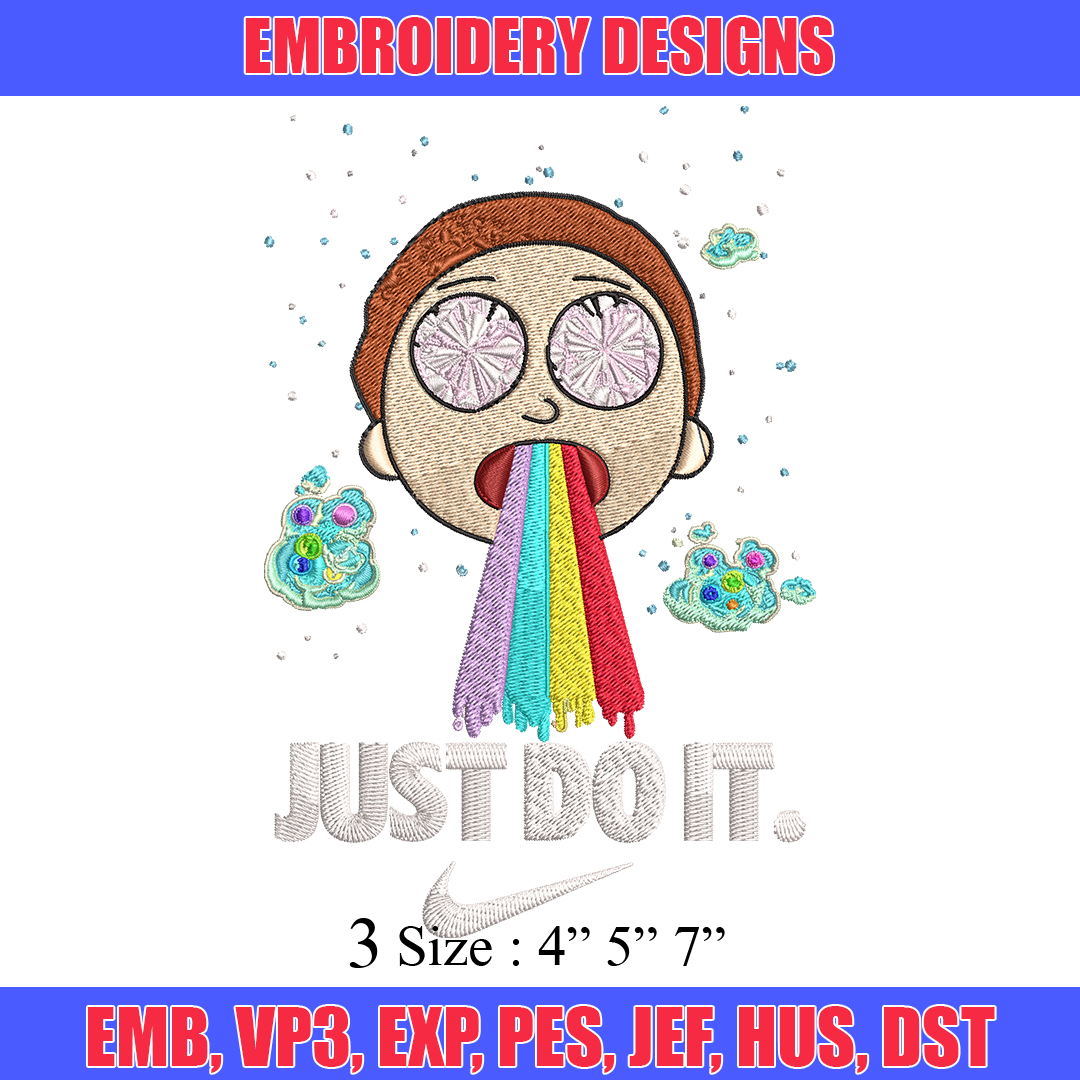 Morty Smith Just Rick It Embroidery design, Cartoon Embroide | Inspire ...