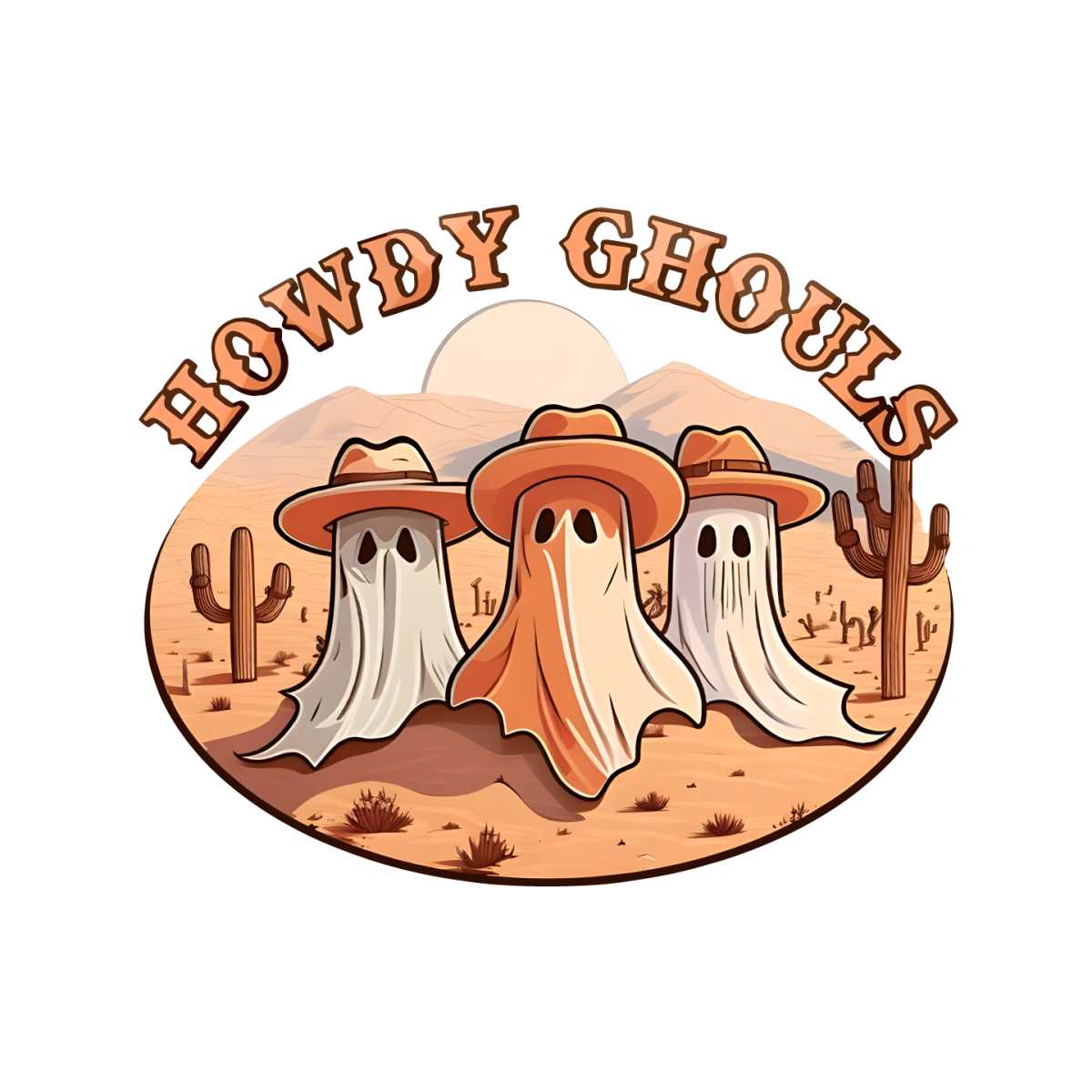 Vintage Howdy Ghouls Western Halloween PNG Download - Inspire Uplift