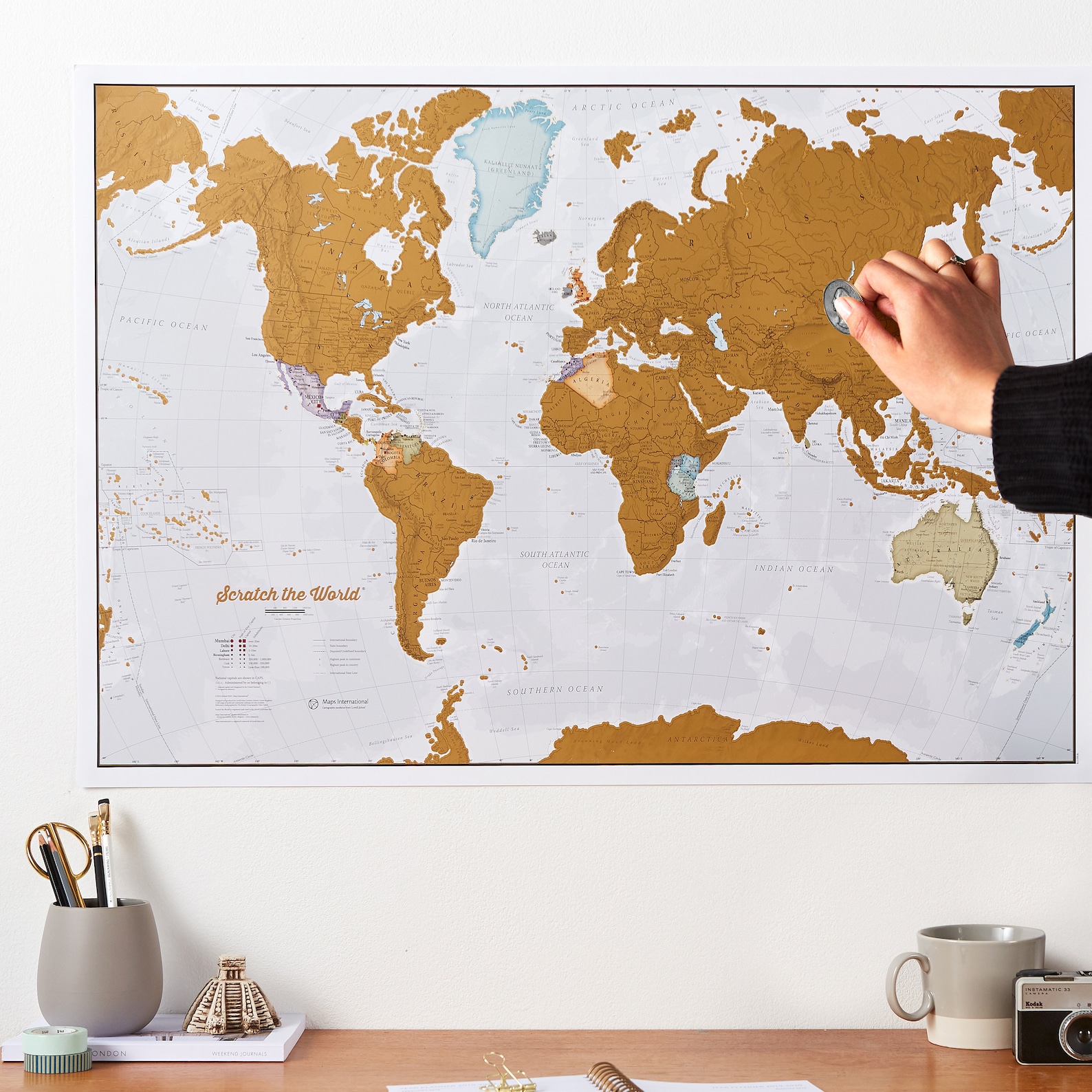 Scratch off Map Poster - Most Detailed World Map, gift for h - Inspire ...