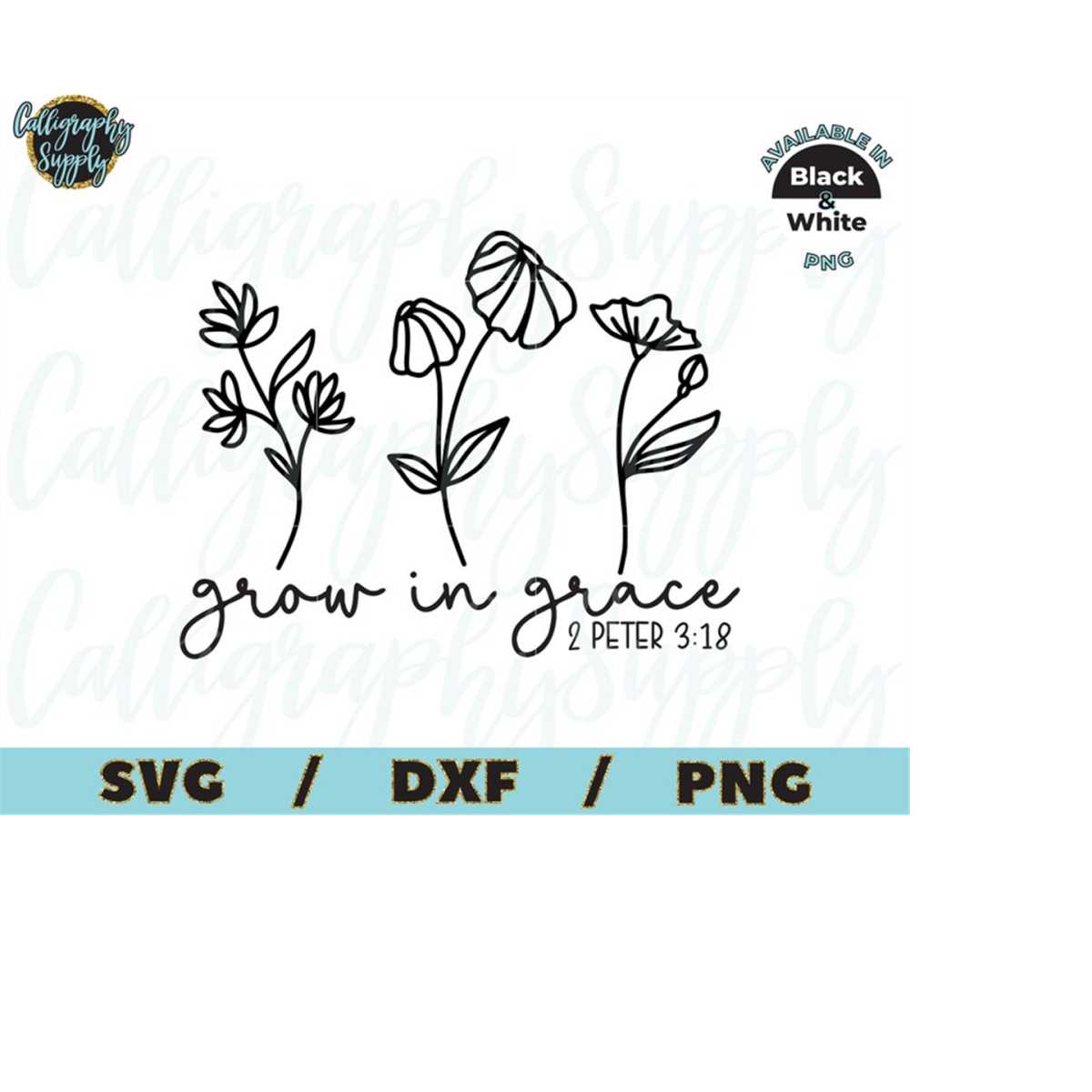 Grow in Grace SVG Cut file design, faith svg, mom svg Bible - Inspire ...