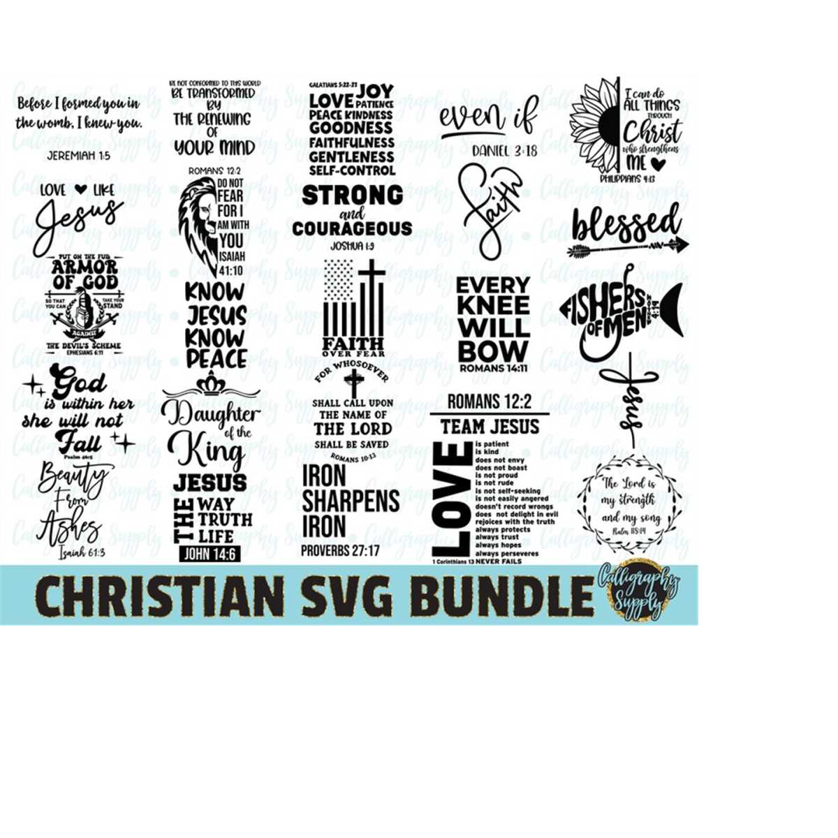 Christian SVG Bundle, Bible Verse SVG Bundle, Faith SVG, Rel - Inspire ...