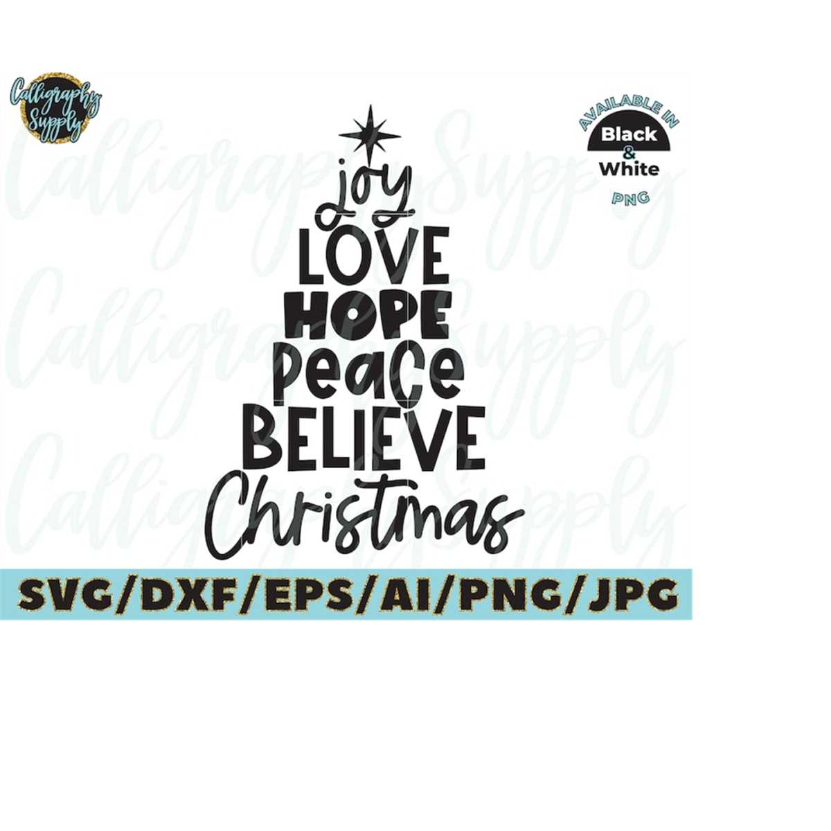 Believe SVG Merry Christmas SVG Cut File vinyl decal file fo - Inspire ...