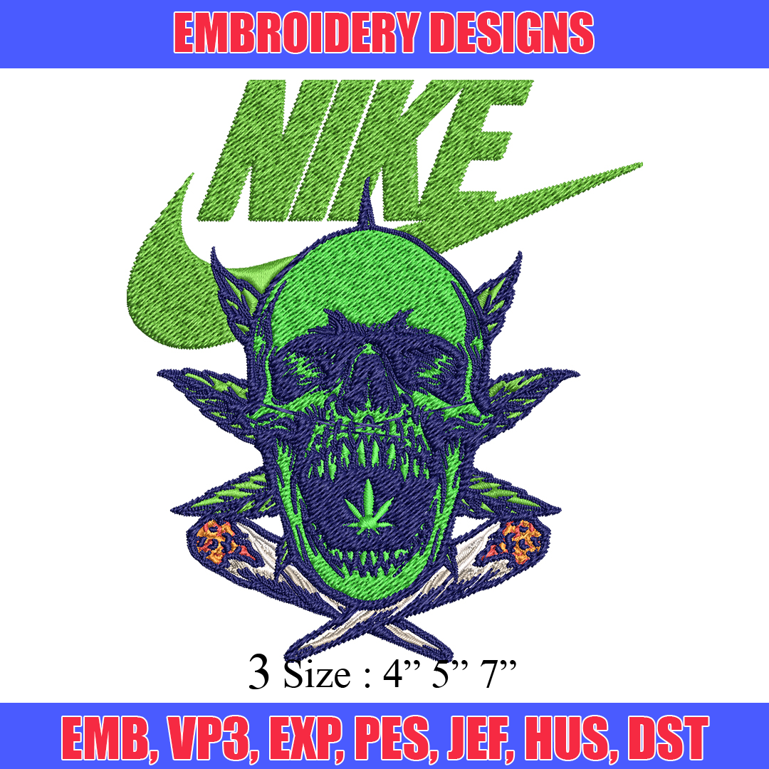 Skull horror Nike Embroidery design, Skull horror Embroidery | Inspire ...