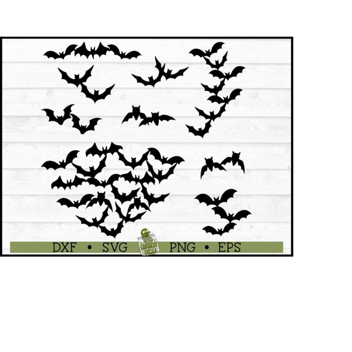 Bat Swarms SVG Bundle, dxf, eps, png, Halloween svg, Bats sv | Inspire ...