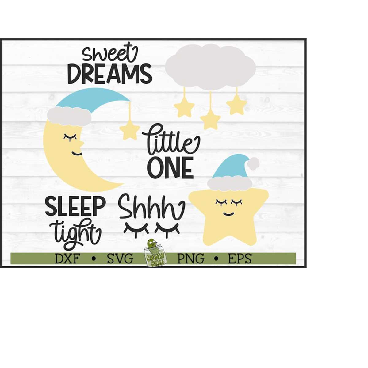 Sleepy Baby SVG File Bundle, dxf, eps, png, Sleep svg, Nurse | Inspire ...