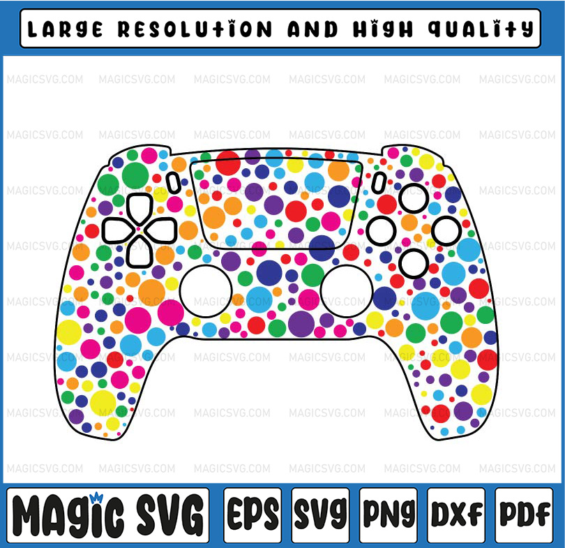 Funny Colourful Polka Dot Video Game Svg, International Dot | Inspire ...
