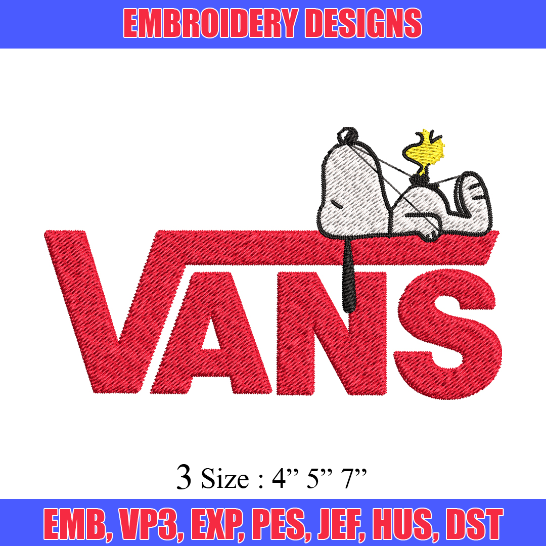 Snoopy Vans Embroidery design, Snoopy Vans Embroidery, carto - Inspire ...