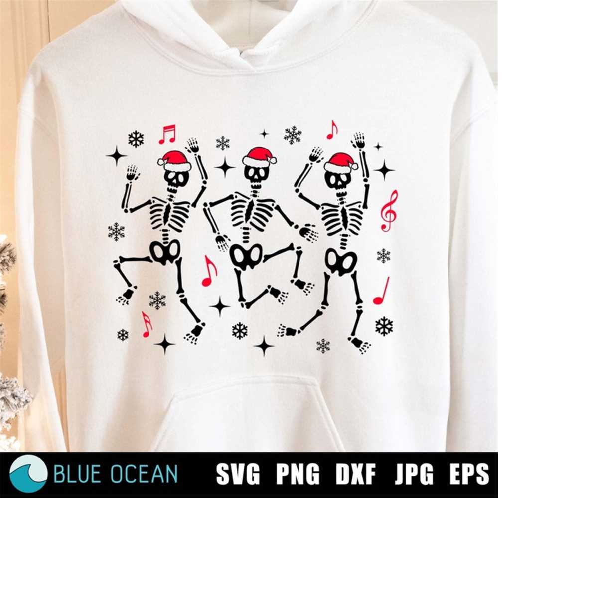 Christmas Dancing Skeleton SVG, Santa Skeleton Svg, Christma - Inspire ...