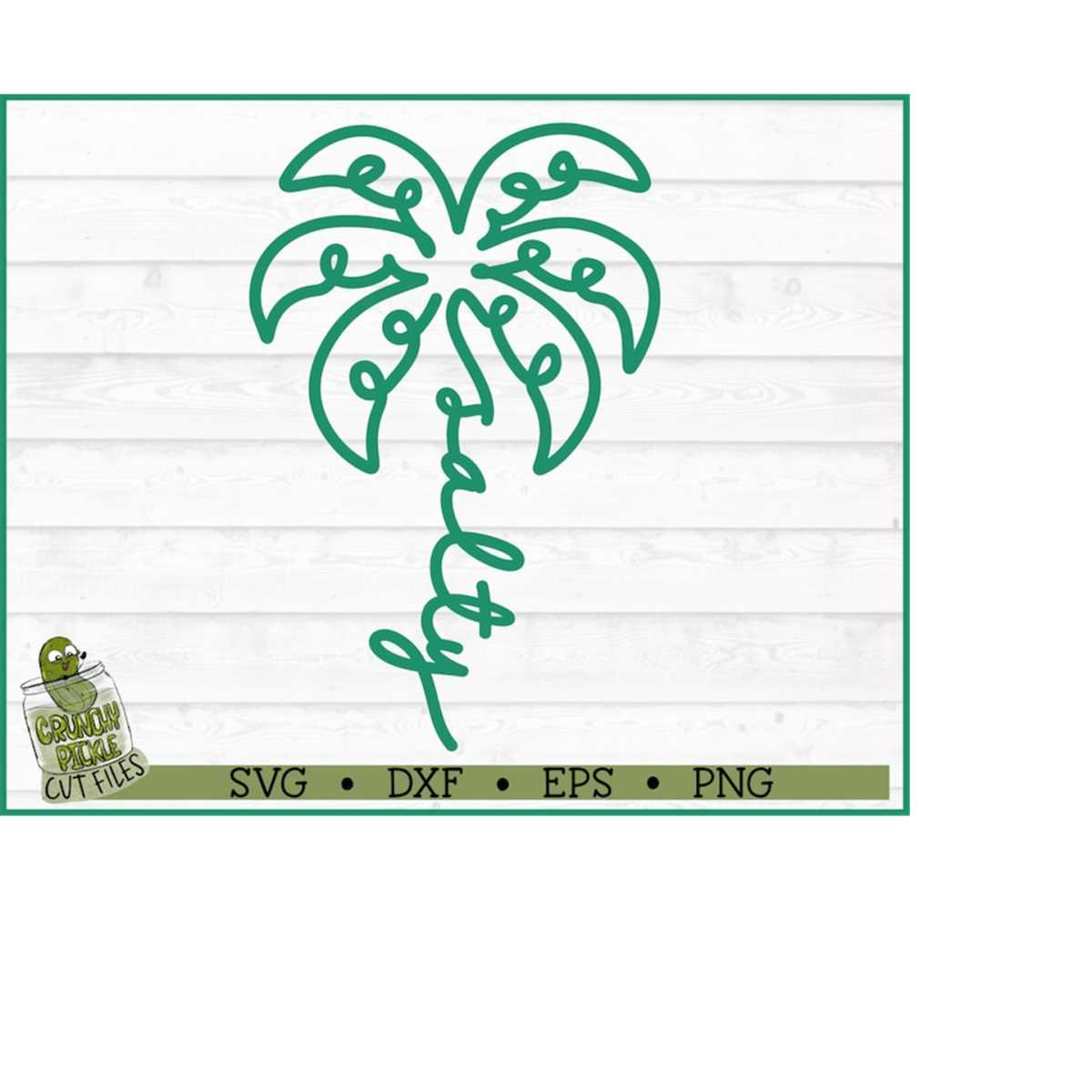 Salty Palm Tree Scribble SVG File, dxf, eps, png, Beach svg, - Inspire ...