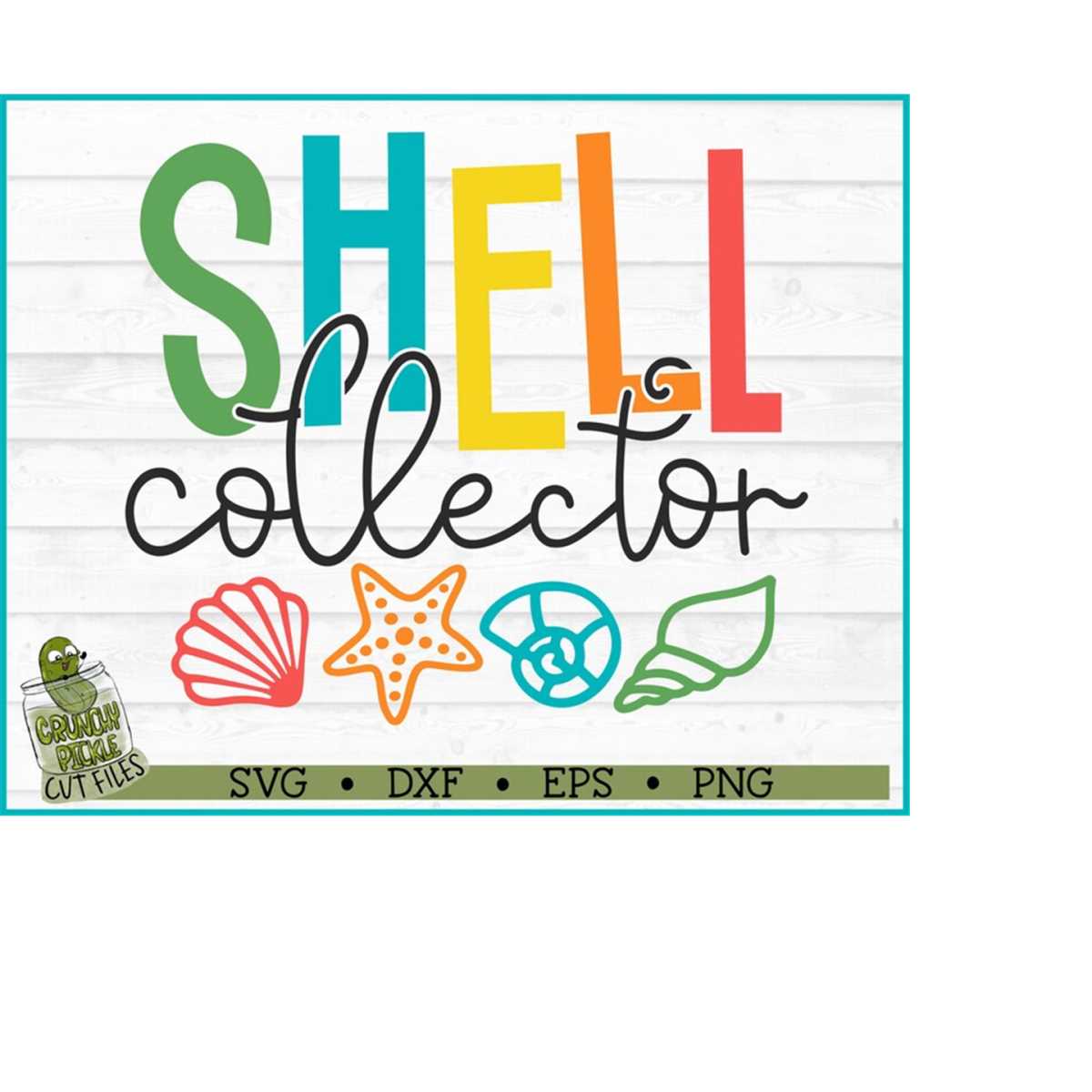 Shell Collector SVG File, dxf, eps, png, Beach svg, Hunting | Inspire ...