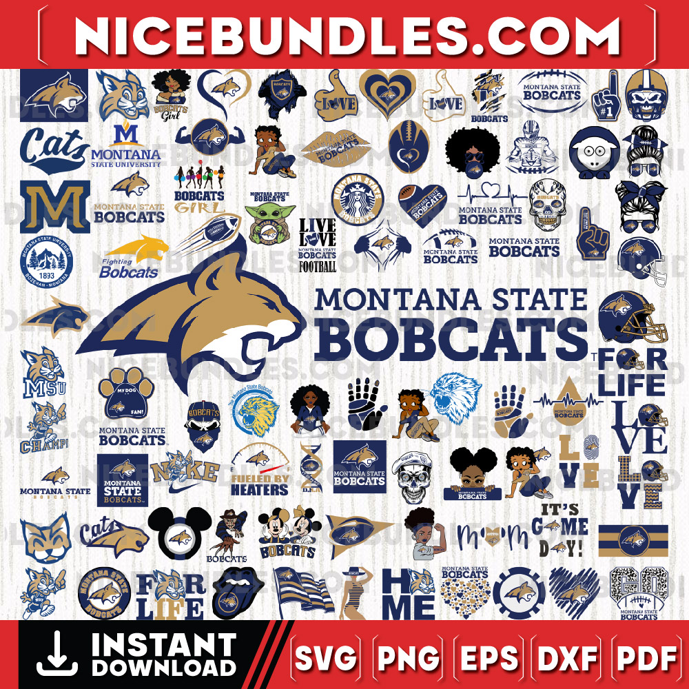89 Files Montana-State-Bobcats Team Bundle Svg, Montana-Stat | Inspire ...