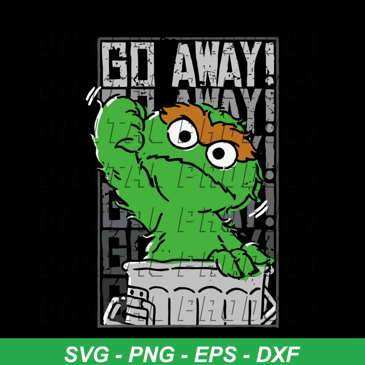 Sesame Street Oscar The Grouch Go Away Svg, Trending Svg, Os | Inspire ...