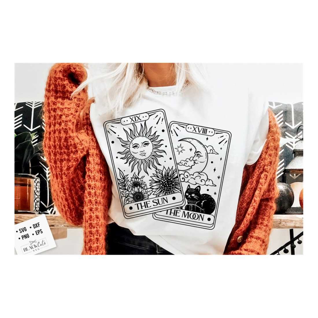 Tarot cards sun and moon SVG, Tarot svg, Tarot cards svg,Mag | Inspire ...