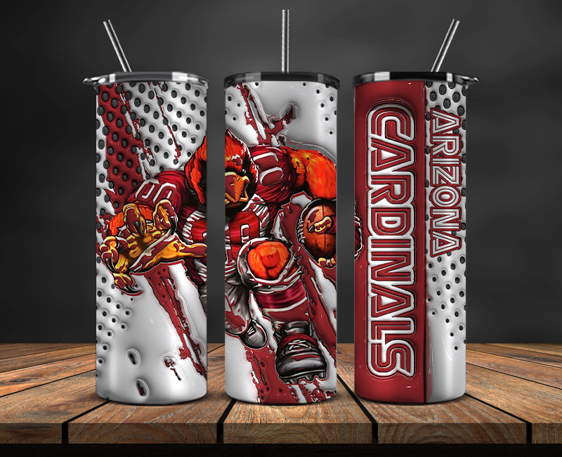 Cardinals Tumbler Wrap , 3D Nfl Tumbler Wrap, Nfl Mascot Tum - Inspire ...