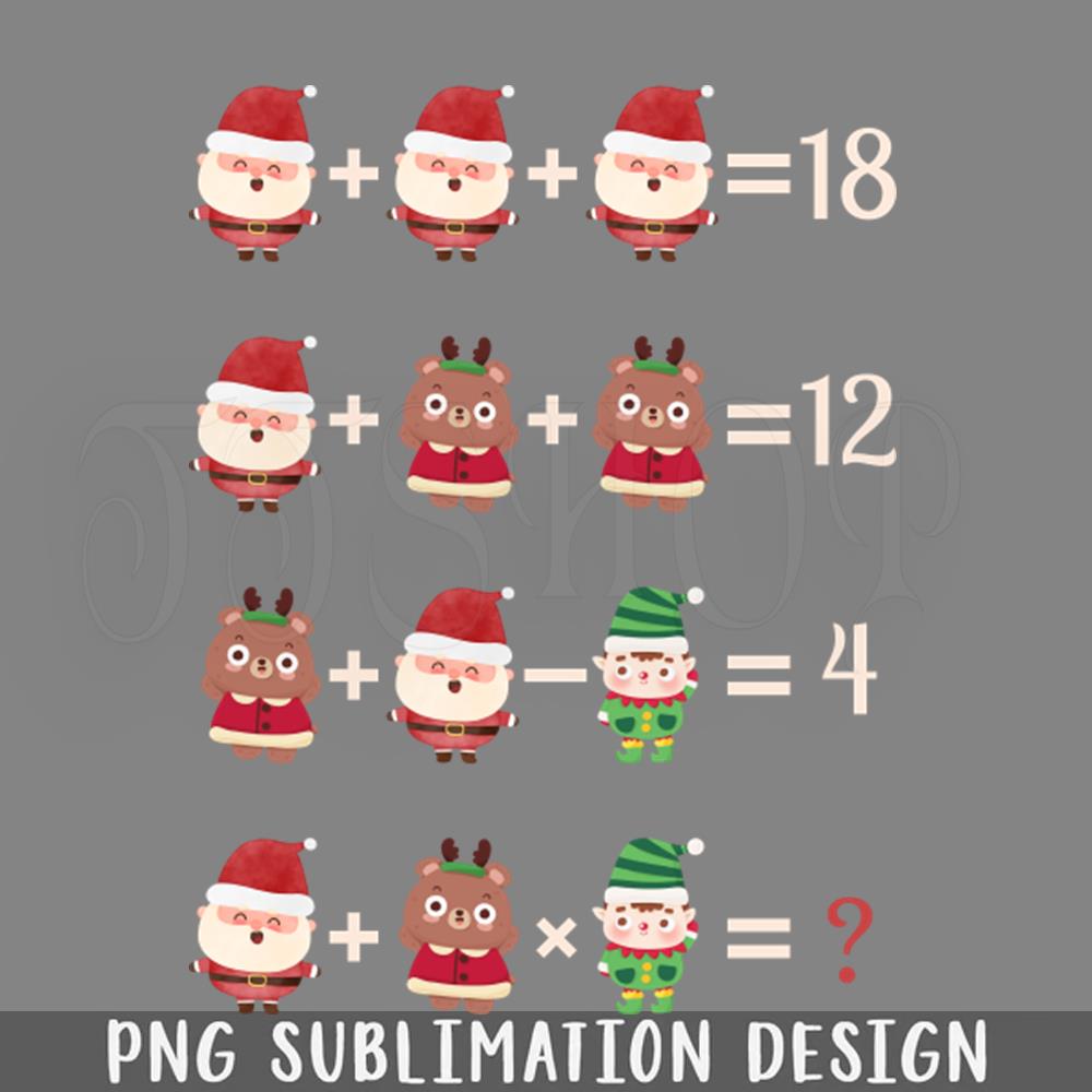 Christmas Math Quiz Math Teacher Christmas PNG Download | Inspire Uplift