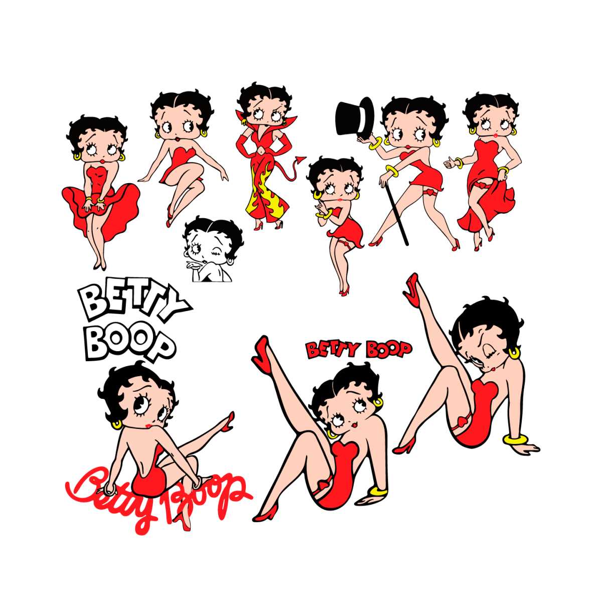 Betty Boop Svg Bundle, Trending Svg, Betty Boop, Betty Boop | Inspire ...