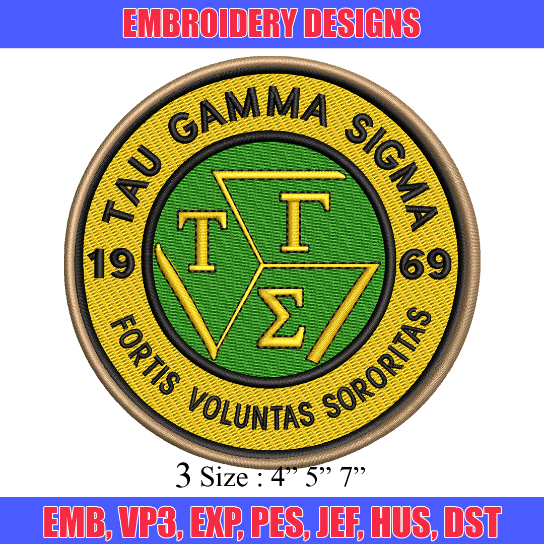 Tau Gamma Sigma embroidery design, logo embroidery, logo des | Inspire ...