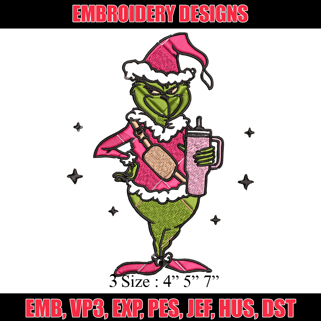 Chrismas grinch Embroidery Design, Grinch Embroidery, Embroi - Inspire ...