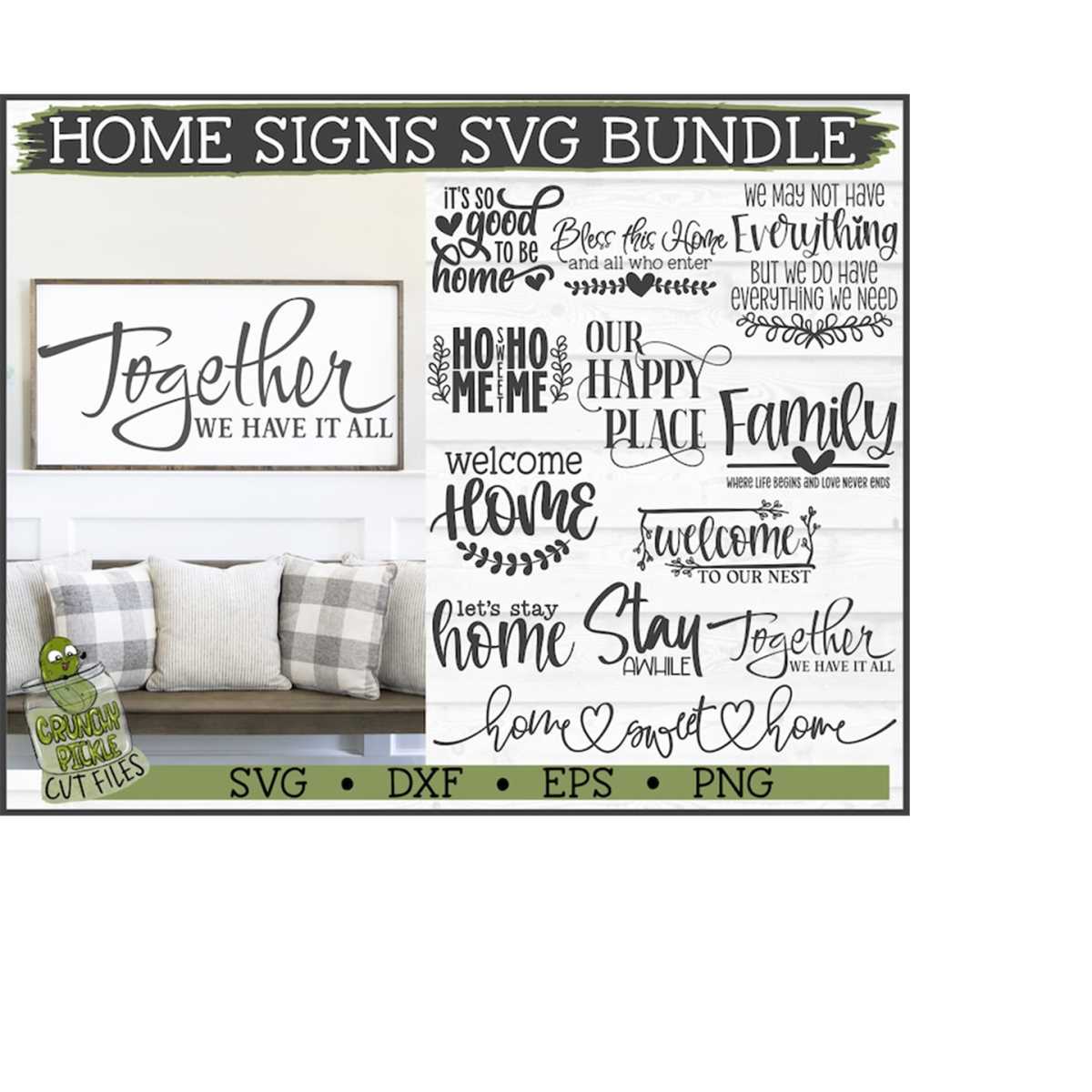 Home SVG Bundle, dxf, eps, png, Home Sign svg bundle, Home Q | Inspire ...