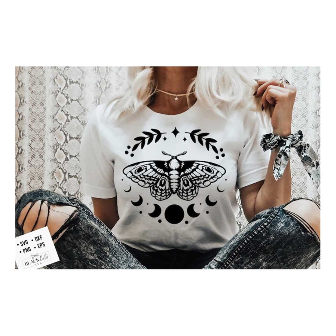 Boho moth SVG, Moth svg, Moon moth svg, Magic illustration s | Inspire ...