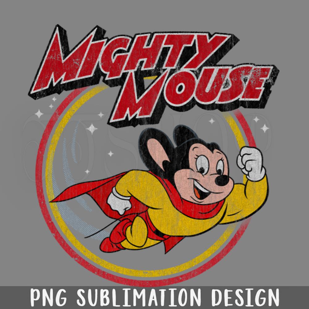 Distressed Mighty Mouse PNG Download | Inspire Uplift