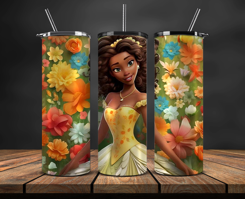 Princess Disney Tumbler Wrap, 3D Cartoon Tumbler Wrap, 20oz - Inspire ...