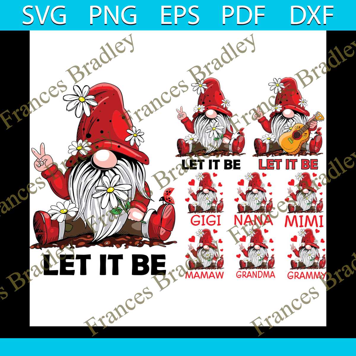 Let It Be Grandma Gnomes Svg Bundle, Trending Svg, Fall Gnom | Inspire ...