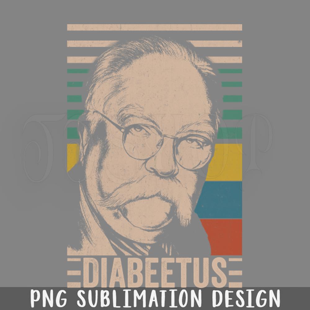 Diabeetus Wilford Brimley Vintage Style PNG Download | Inspire Uplift
