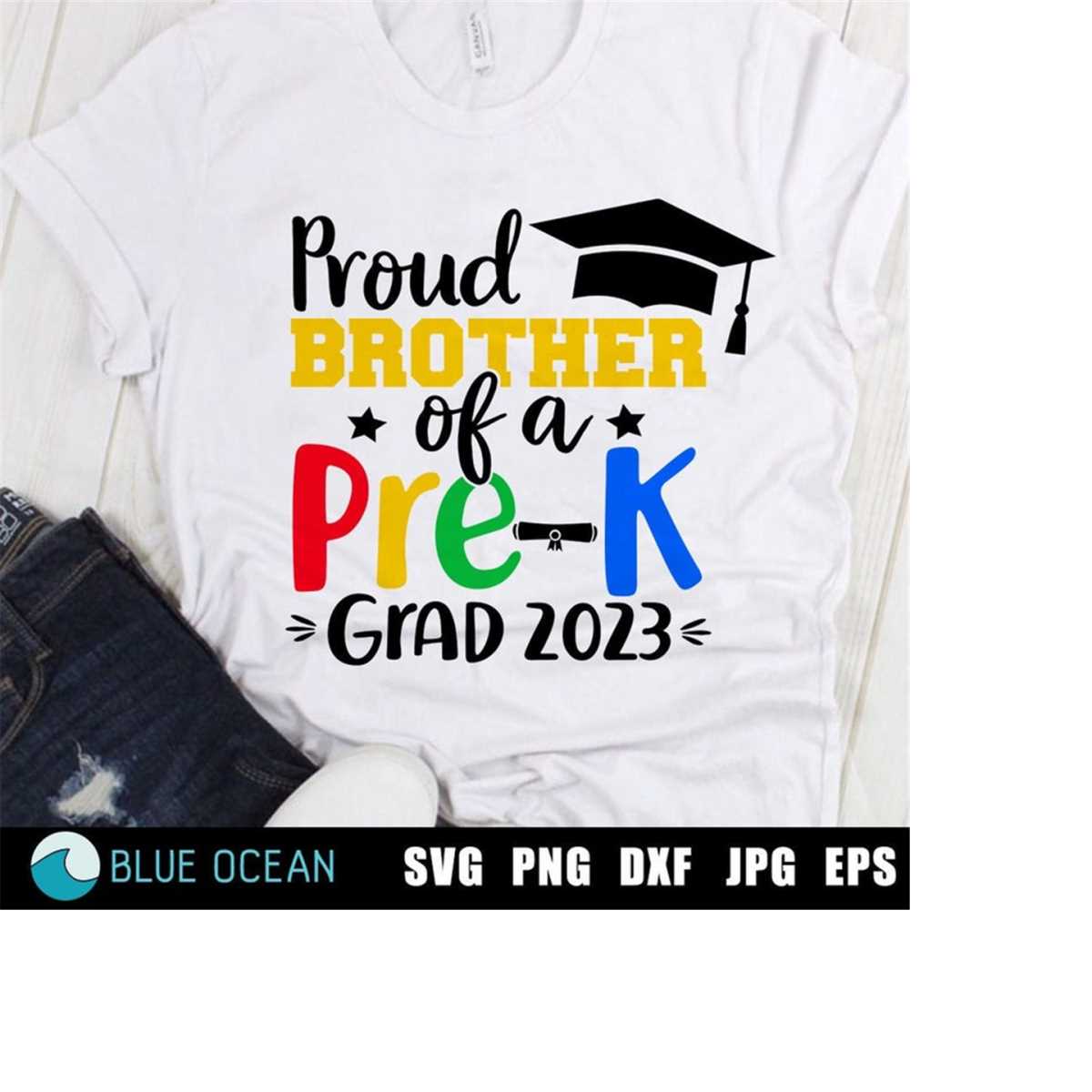 Proud Brother of a Pre-K Grad 2023 SVG, Proud Brother SVG, P - Inspire ...