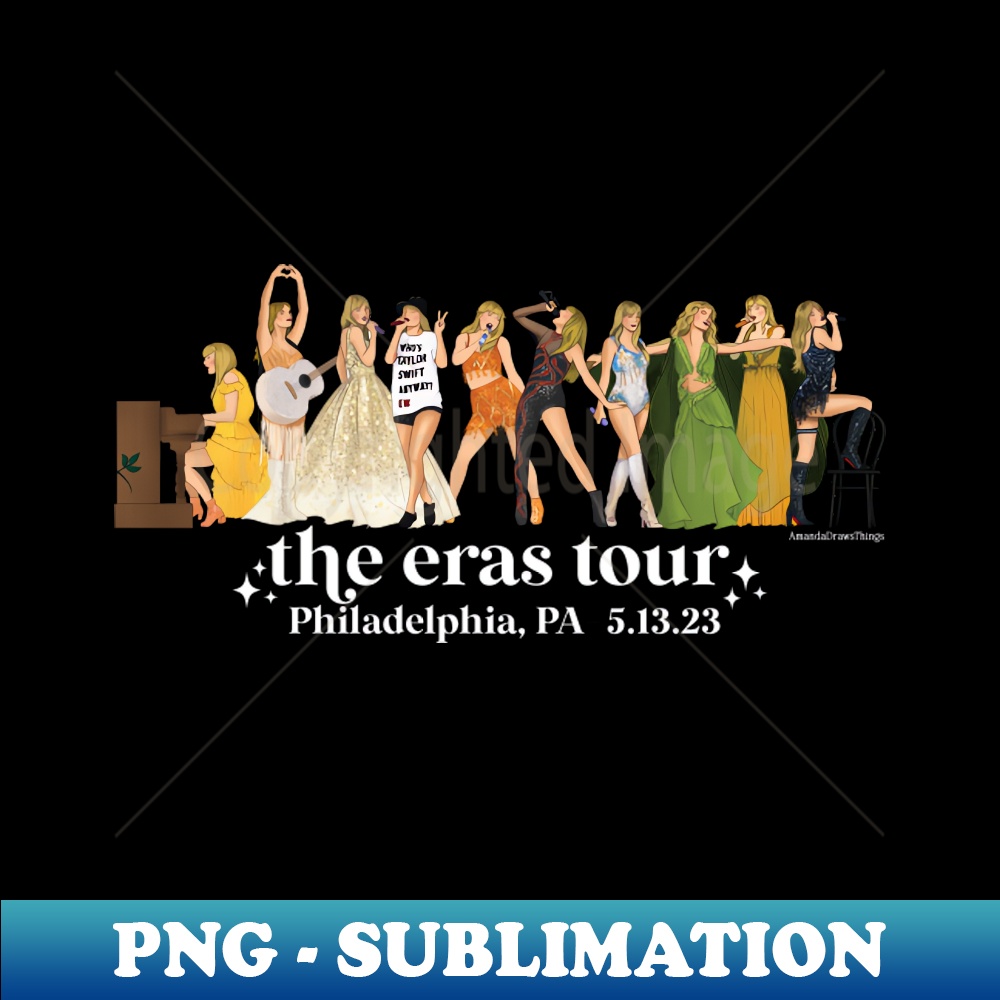 513 PHILLY Hand Drawn Eras Iconic Outfits Lineup WHITE text | Inspire ...