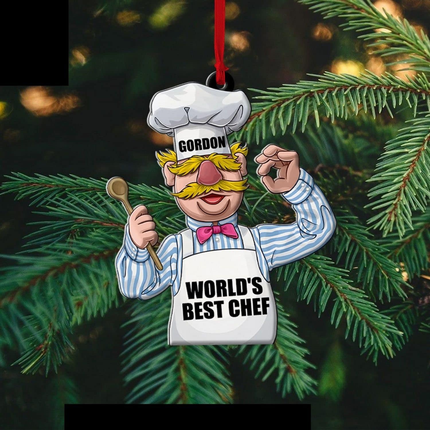 Best Chef In The World, Chef Personalized Christmas Ornament | Inspire ...