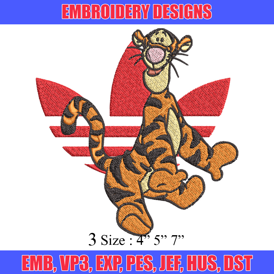 Tigger adidas Embroidery Design, Adidas Embroidery, Embroide - Inspire ...