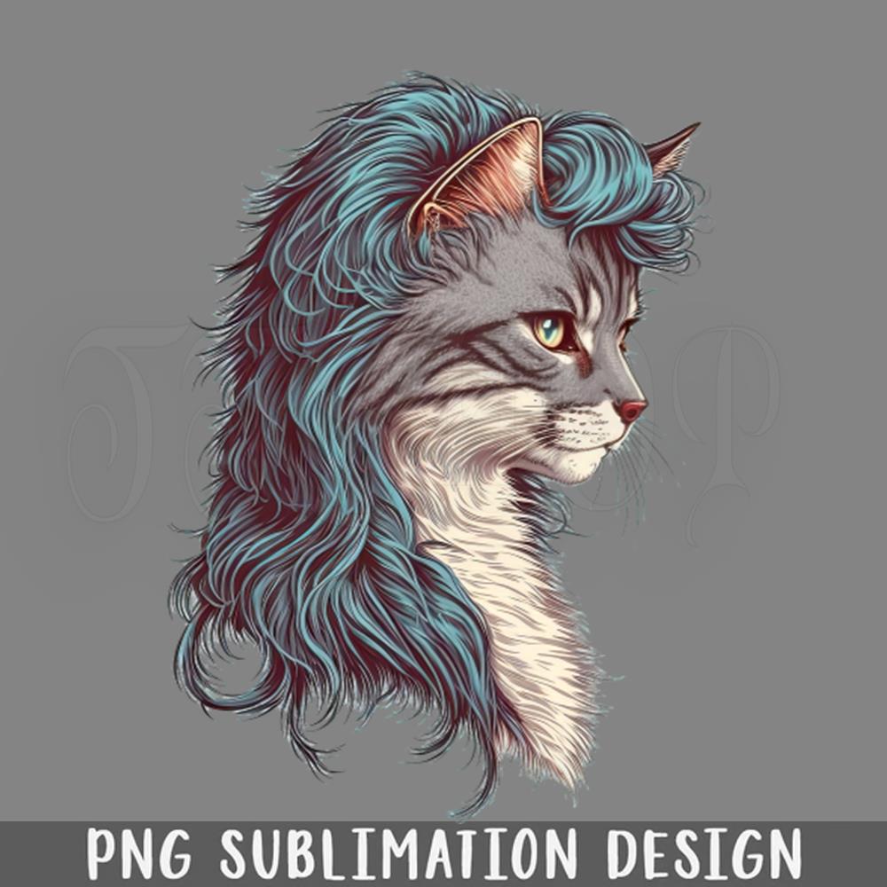 80s Cat With PNG Download | Inspire Uplift