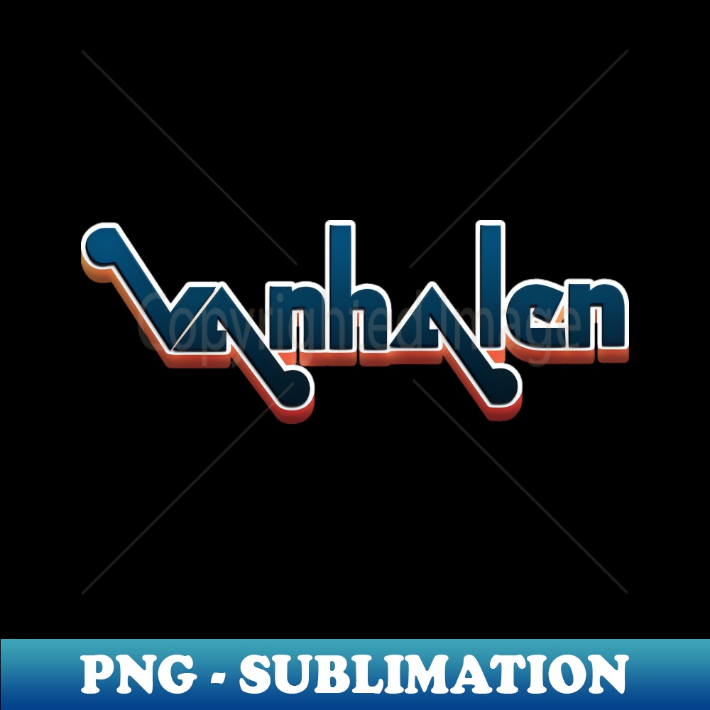 Van Halen - Old Logo 3D Navy Horizontal - Sublimation-Ready - Inspire ...