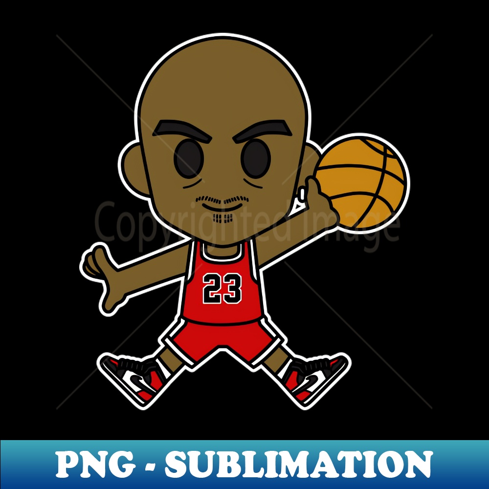 Chibi Michael Jordan Jump Red - Sublimation-Ready PNG File - | Inspire ...