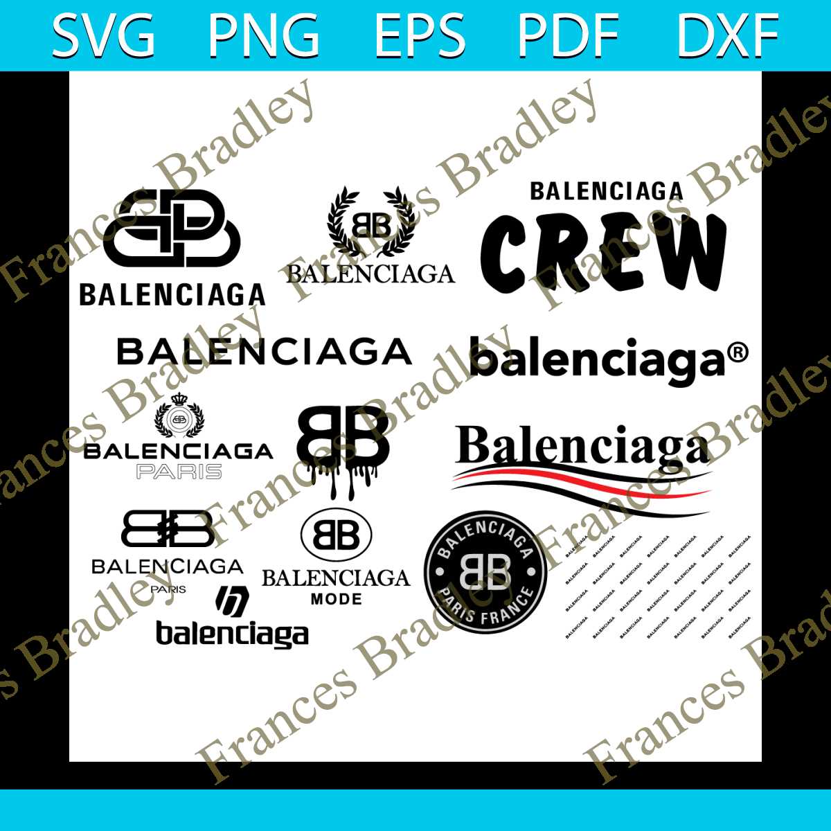 Balenciaga Logos Svg Bundle, Trending Svg, Balenciaga Svg, B | Inspire ...