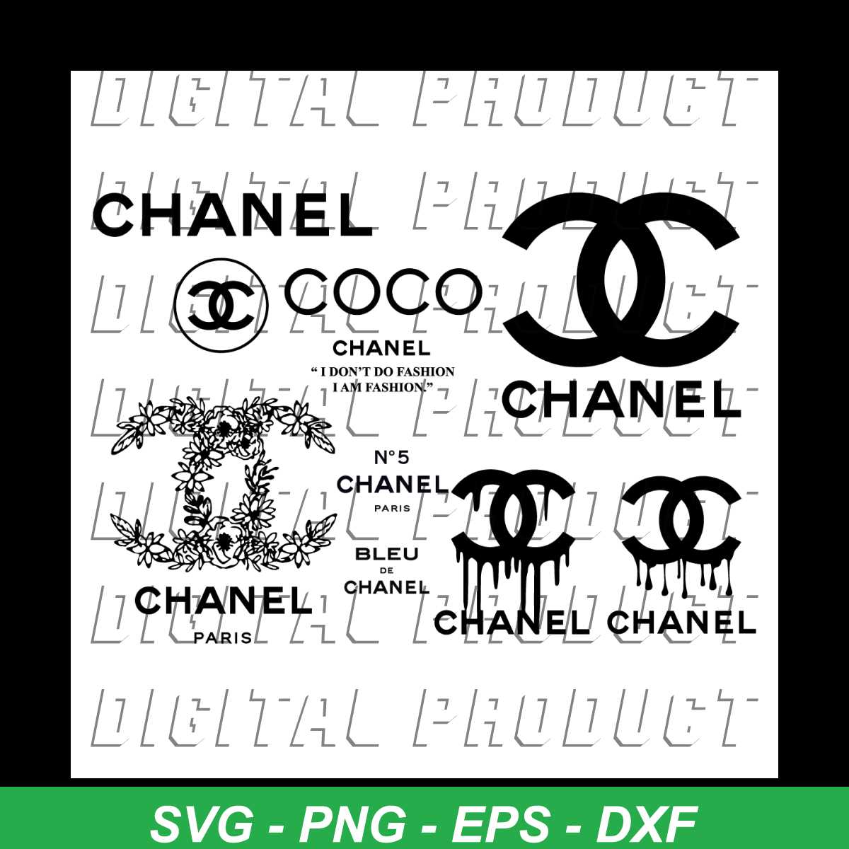 Chanel Logo Svg Bundle, Trending Svg, Chanel Logo Svg, Chane - Inspire ...
