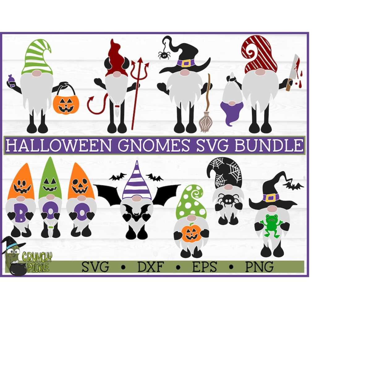Halloween Gnome SVG Bundle, dxf, eps, png, Halloween Gnome s - Inspire ...