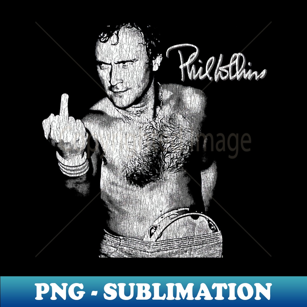 Funny Phil Collins Fan Art White - Exclusive Sublimation Dig | Inspire ...