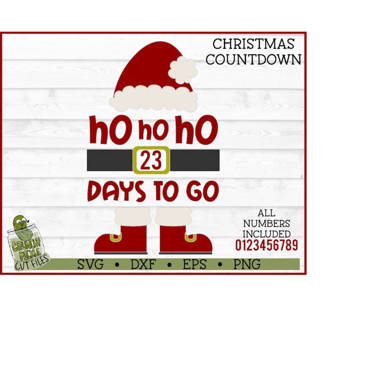 Christmas Countdown SVG File, Santa Christmas Countdown svg, - Inspire ...