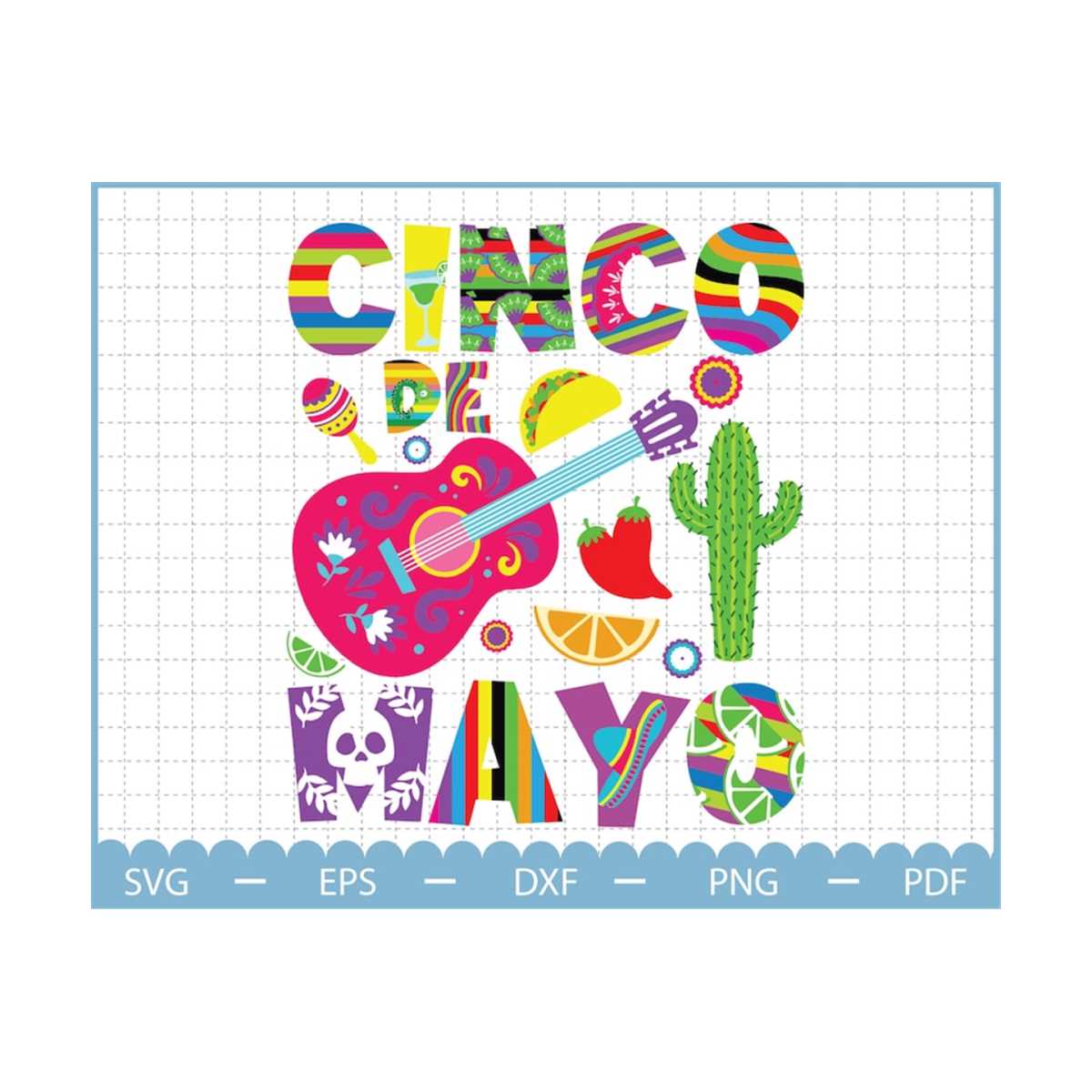 Cinco De Mayo Svg, Let's Fiesta Svg, Mexican Holiday Svg, Fi - Inspire ...