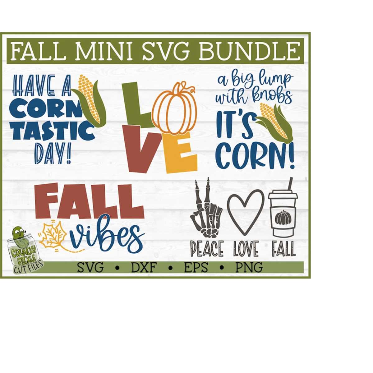 Fall Mini SVG Bundle, dxf, eps, png, Autumn svg bundle, Fall | Inspire ...