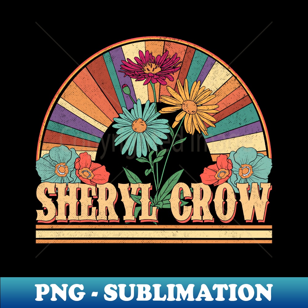 Sheryl Flowers Name Crow Personalized Gifts Retro Style - Hi | Inspire ...