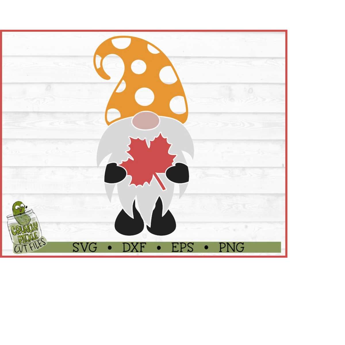 Fall Short Gnome with Leaf SVG File, dxf, eps, png, Autumn G - Inspire ...
