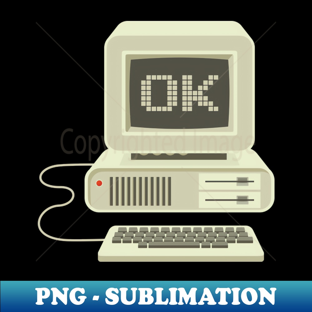 OK Computer Retro Computer Screen with 16 Bit Text - Trendy | Inspire ...