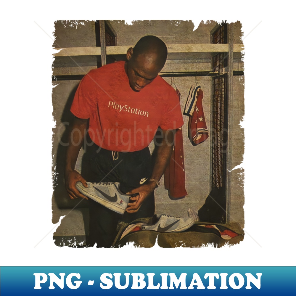 Michael Jordan in Locker Room - Aesthetic Sublimation Digita - Inspire ...