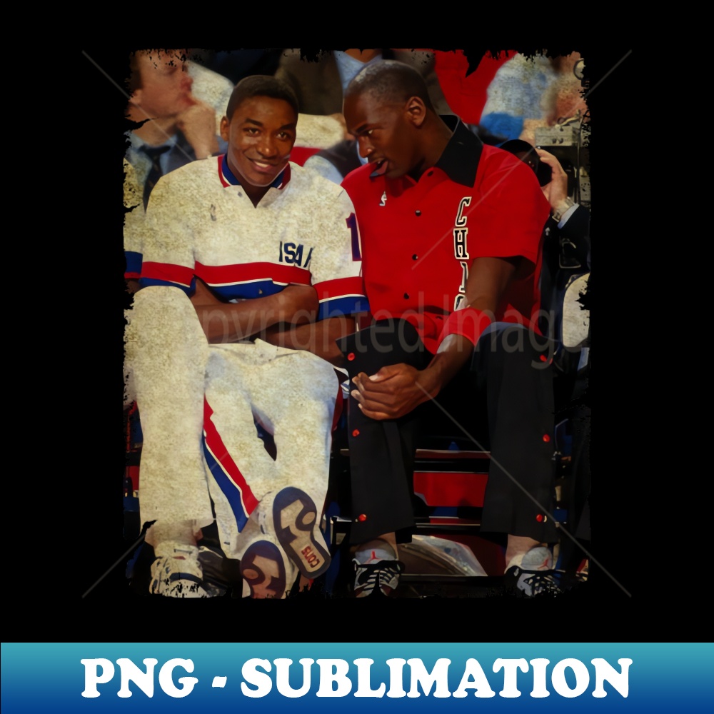 Isiah Thomas and Michael Jordan - High-Resolution PNG Sublim - Inspire ...