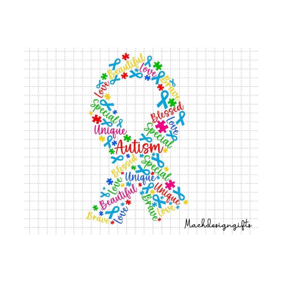 Autism Ribbon Svg, Autism Awareness, Autism Svg, Puzzle Piec | Inspire ...
