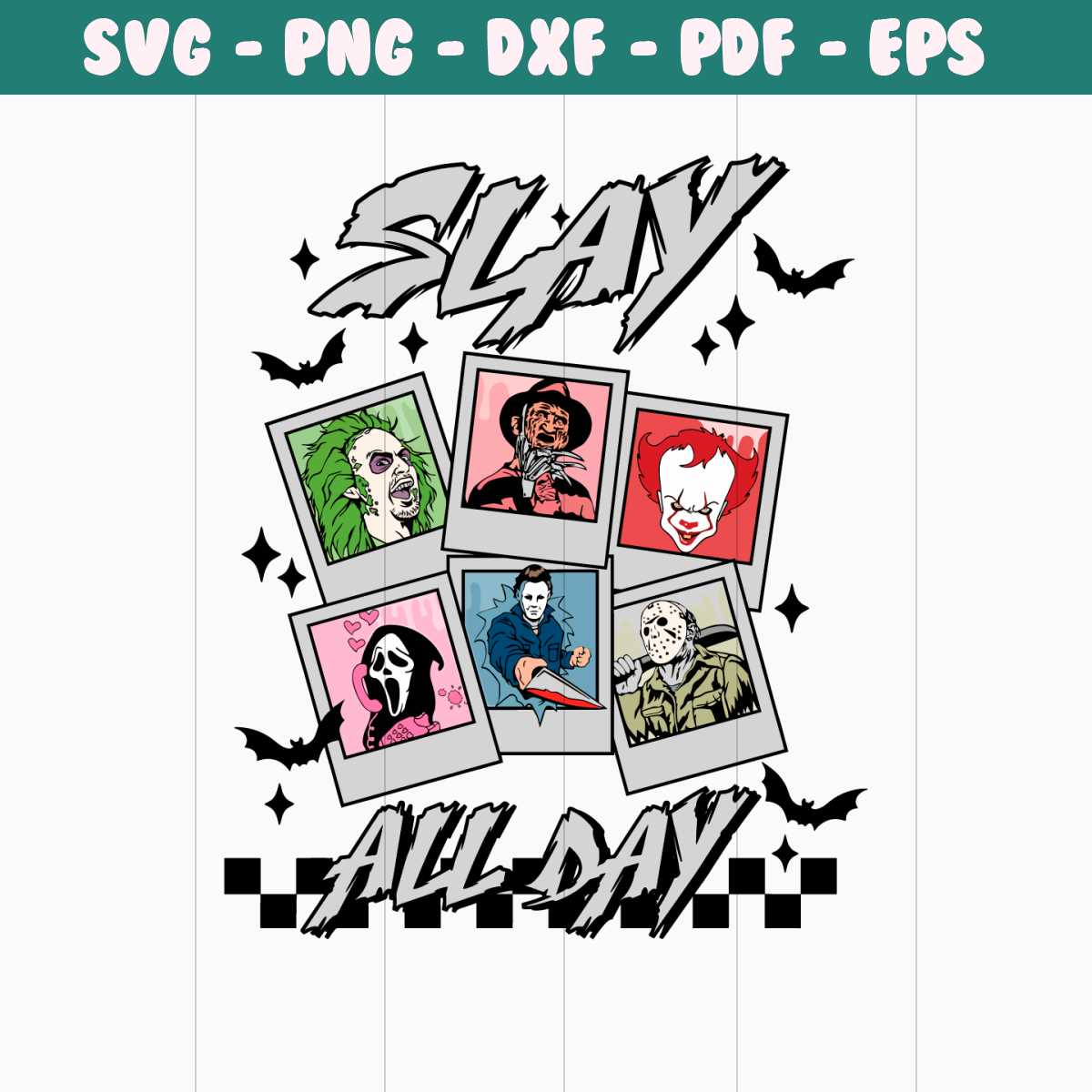 Slay All Day Michael Myers Horror Friends SVG File For Cricu | Inspire ...